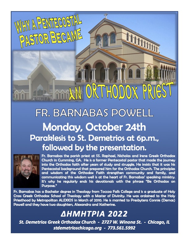 Fr. Barnabas Is Speaking In Chicago! – Faith Encouraged Ministries